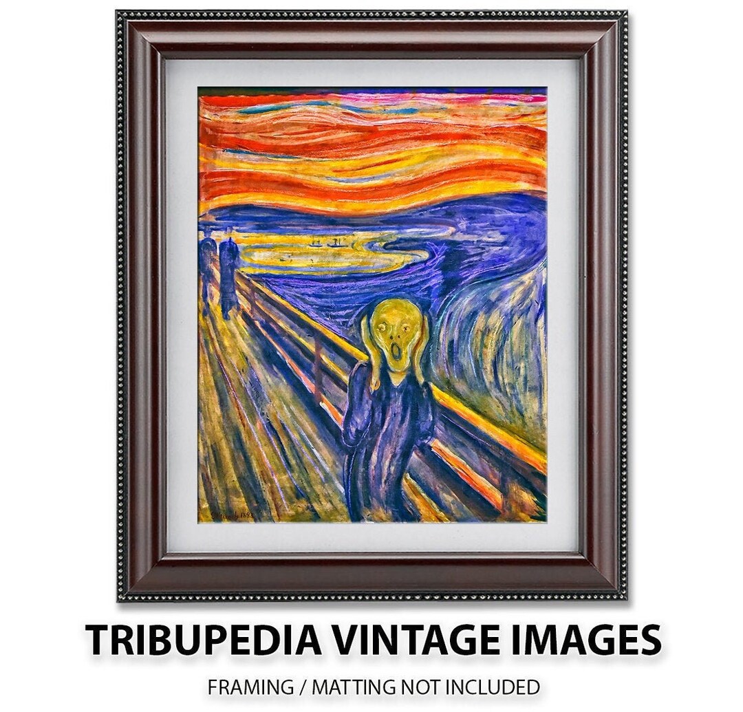 1893 the Scream Wall Art Famous Painting by Edvard Munch Wall Decor ...