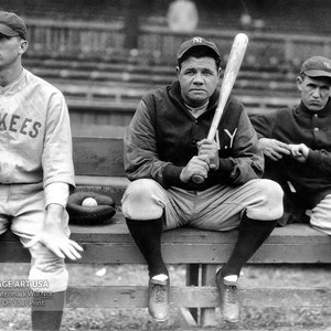 1930 Babe Ruth Photo Print New York Yankees Wall Art Teammates Bill ...