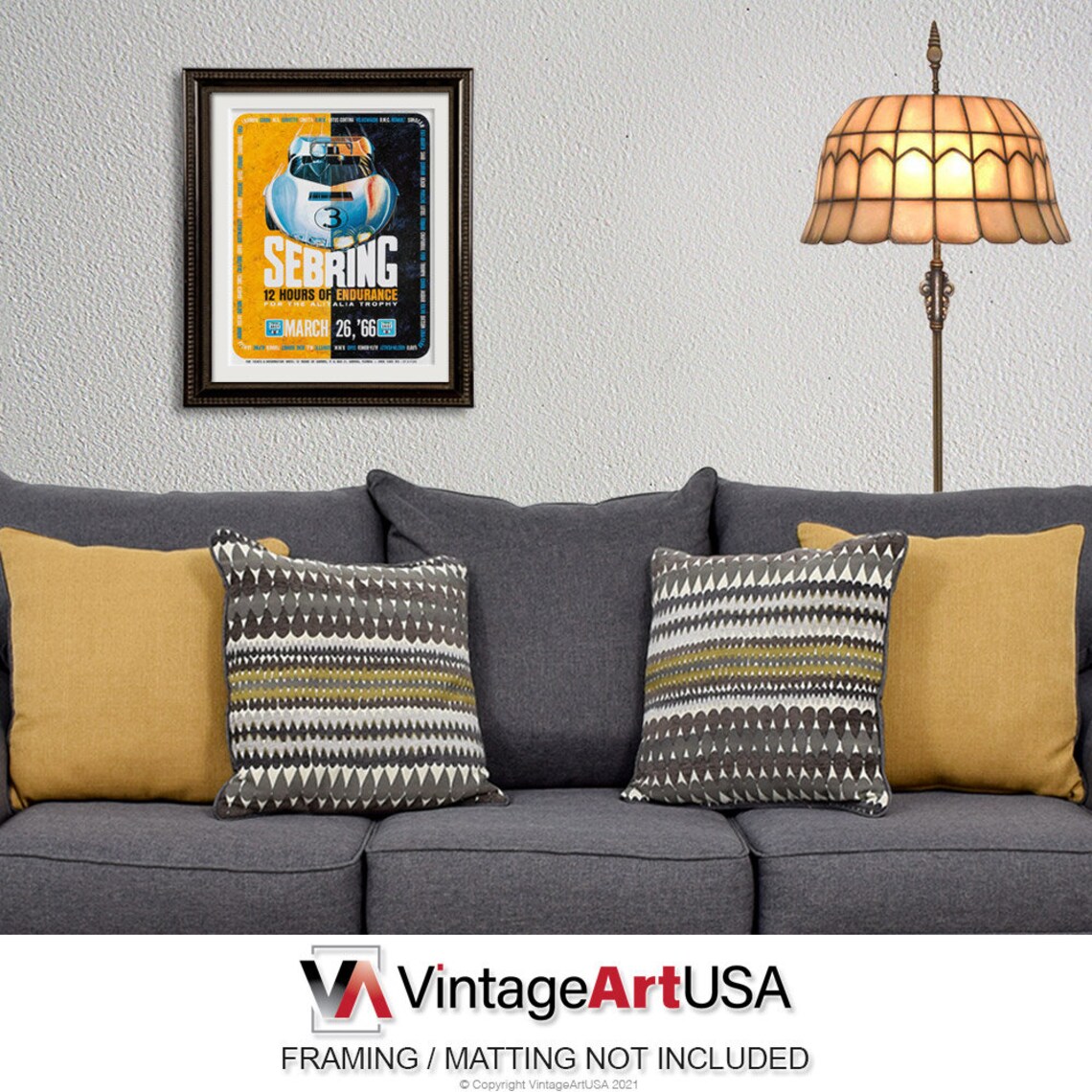 1966 Sebring Car Race Poster Vintage 1960s Fine Art Print | Etsy