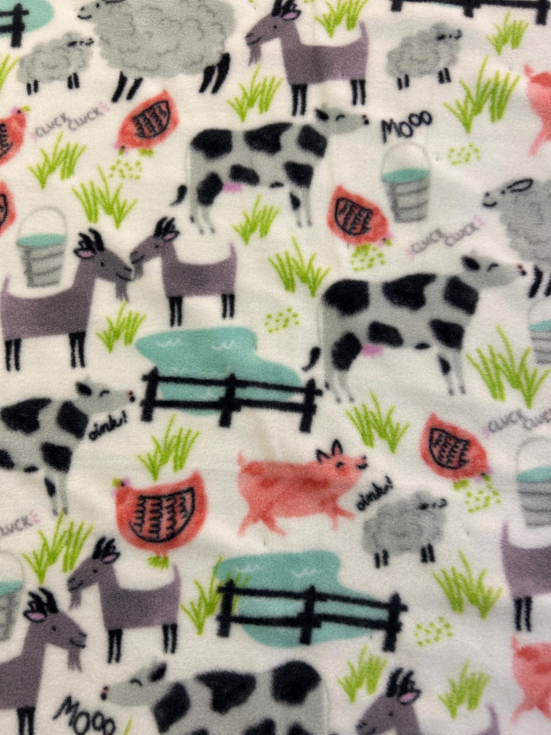 Farm Animals Fleece Blanket - Etsy