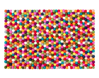 Felt Ball Rug - Etsy
