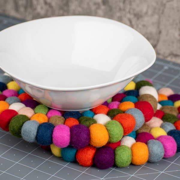 Felt Ball Trivet - Etsy