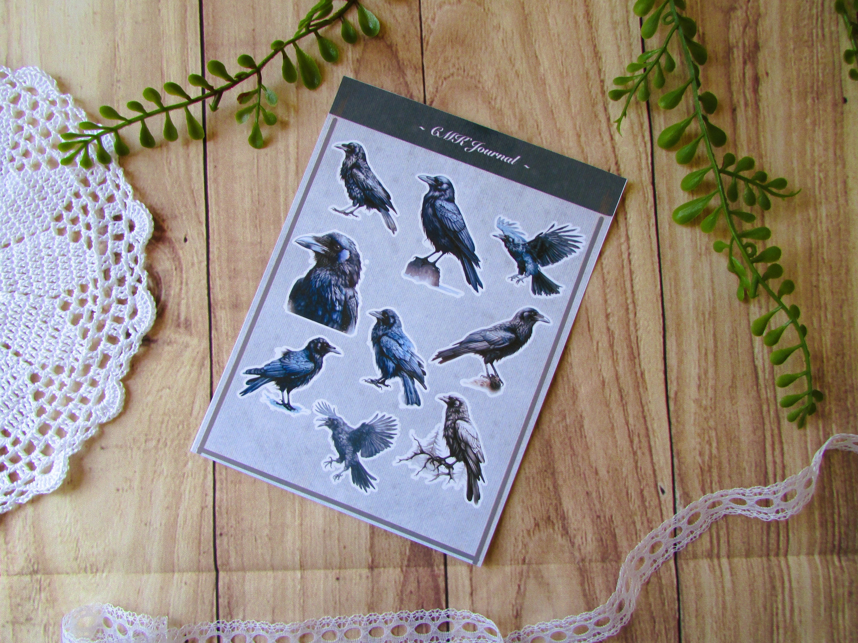 Sheet of crows Stickers for Bullet Journal, Art Journal, Junk Journal ...