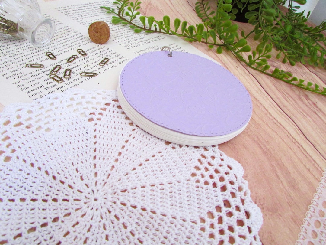 Round Notebook for Purple Art Journal, Journaling, Junk Journal ...