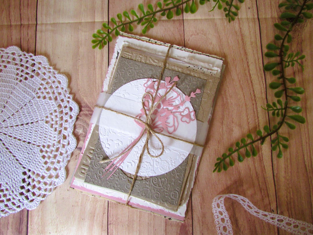 Lot of vintage Pink Paper Bundle, Paper for Journal, Journaling, Art ...