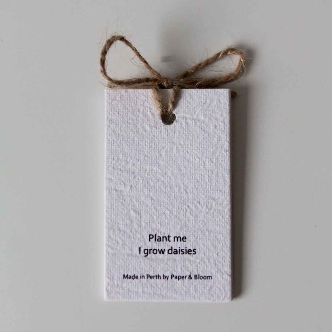 Plantable Seeded Gift Tags (pack of 5) - Etsy