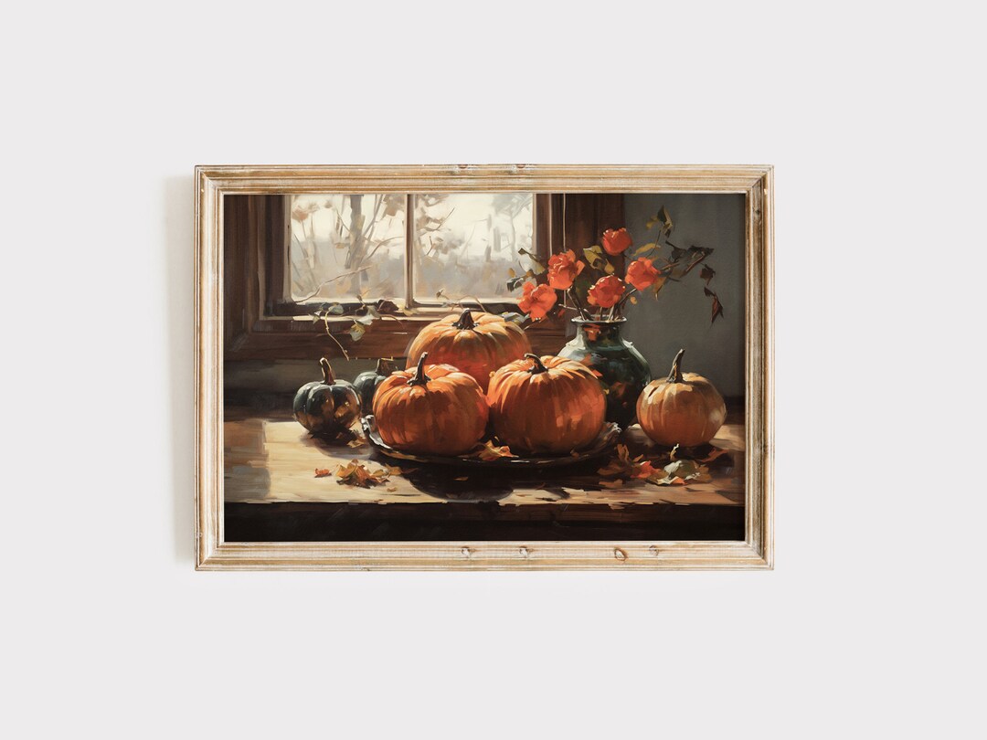 Vintage Fall Pumpkin Farm Print Vegetable Print Still Life - Etsy