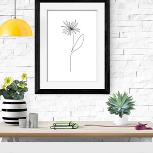 Birth Flower September Aster Line Drawing Flowers Line | Etsy