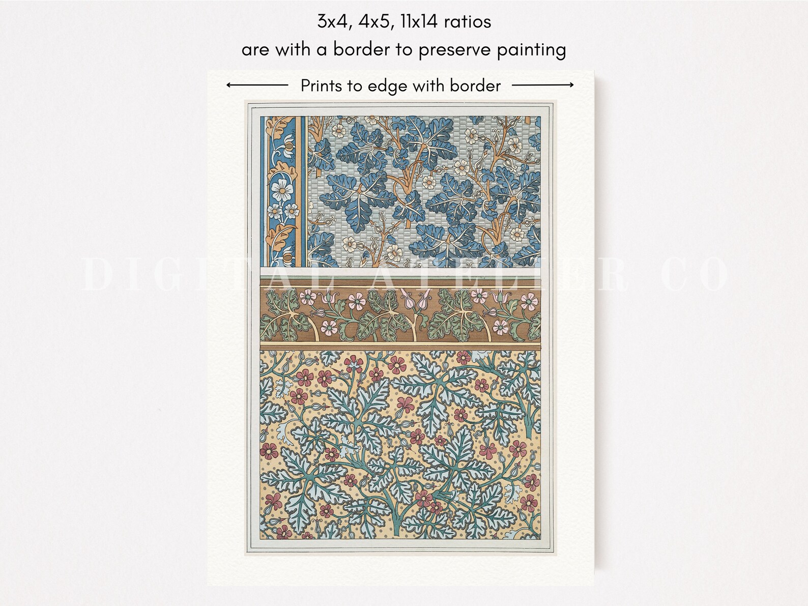 Vintage Rustic Textile Pattern Wall Art Autumn Print - Etsy