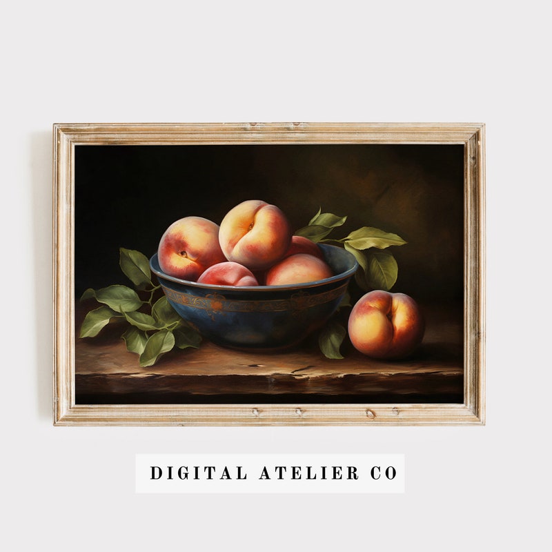 Peach Fruit Art Print - Etsy