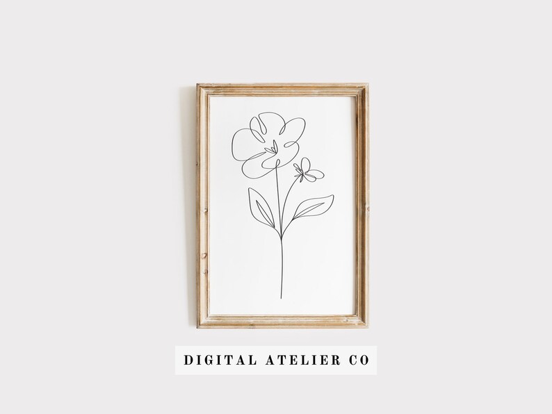 Birth Flower February Violet Line Drawing Home Printable Flower Line ...