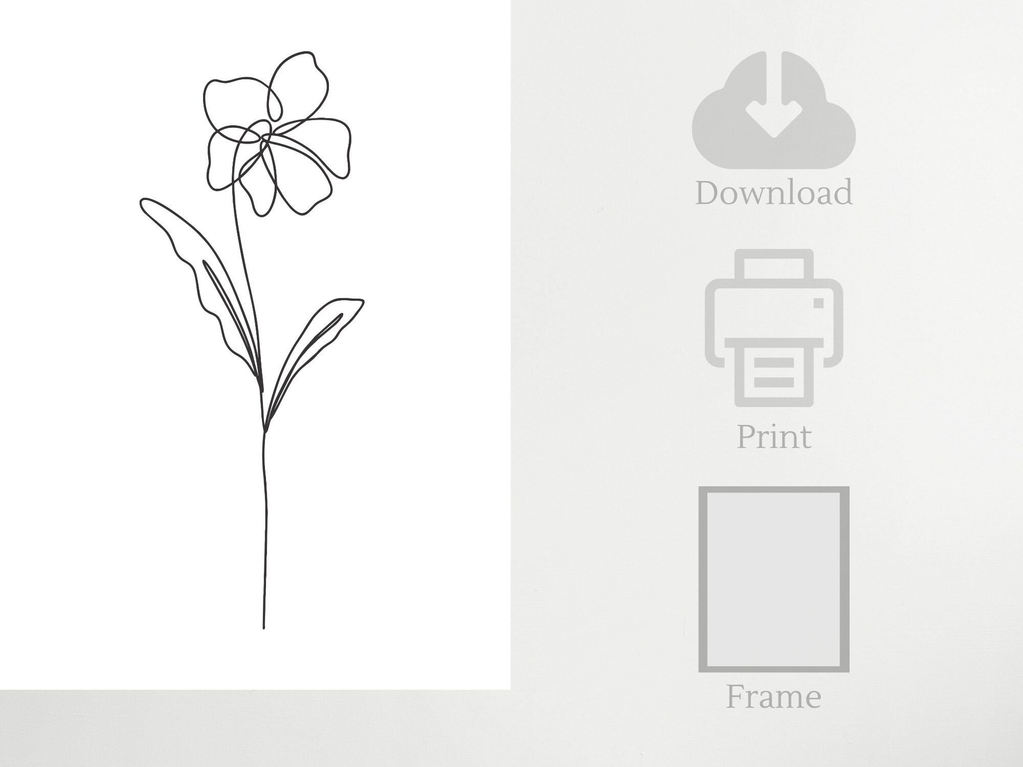 Birth Flower February Violet Line Drawing Flower Home Line Art ...