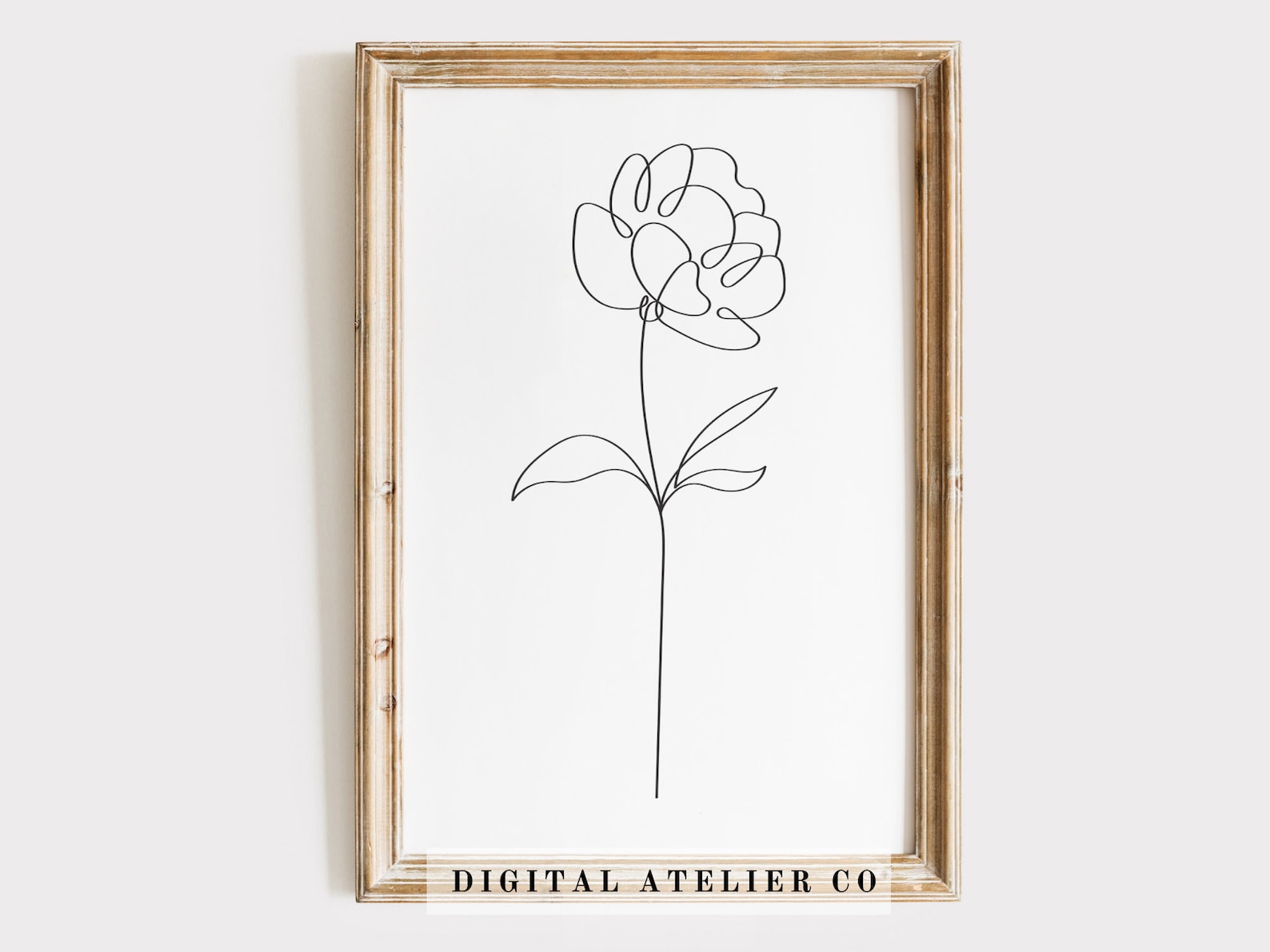 January Birth Flower Carnation Line Drawing Home Decor Print Flower ...