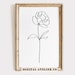 January Birth Flower Carnation Line Drawing Home Decor Print Flower ...