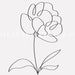 January Birth Flower Carnation Line Drawing Home Decor Print Flower ...