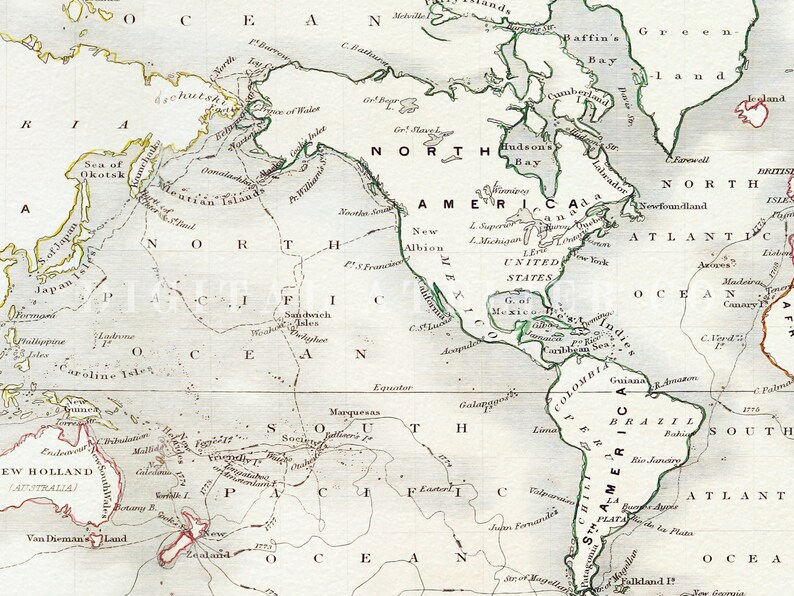 Vintage World Map Ancient Travel Poster Printable Art Nautical Decor ...