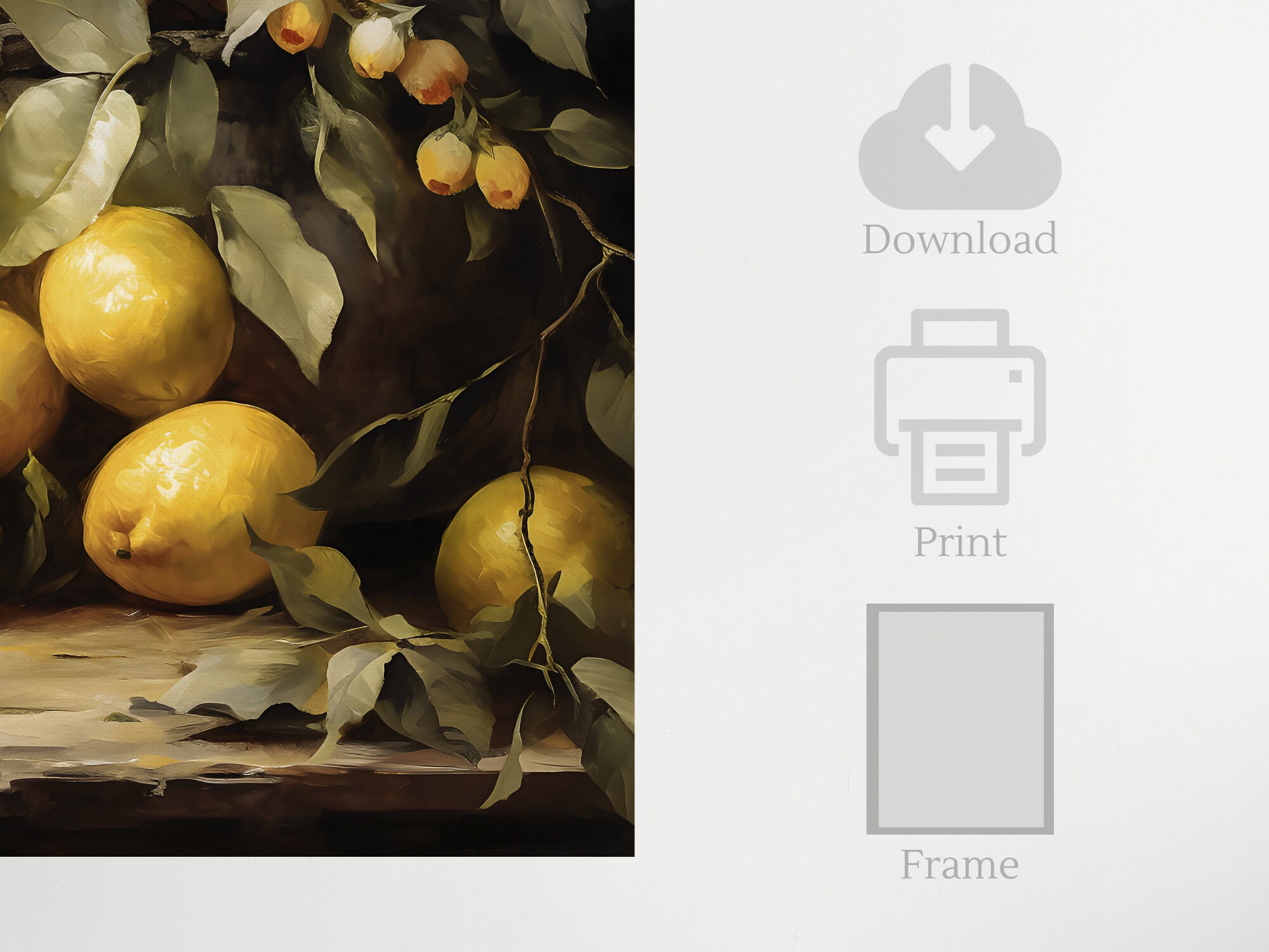 Vintage Fruit Painting Lemon Print Vintage Still Life Print - Etsy