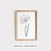 Birth Flower March Daffodil Line Drawing Home Printable Flower - Etsy
