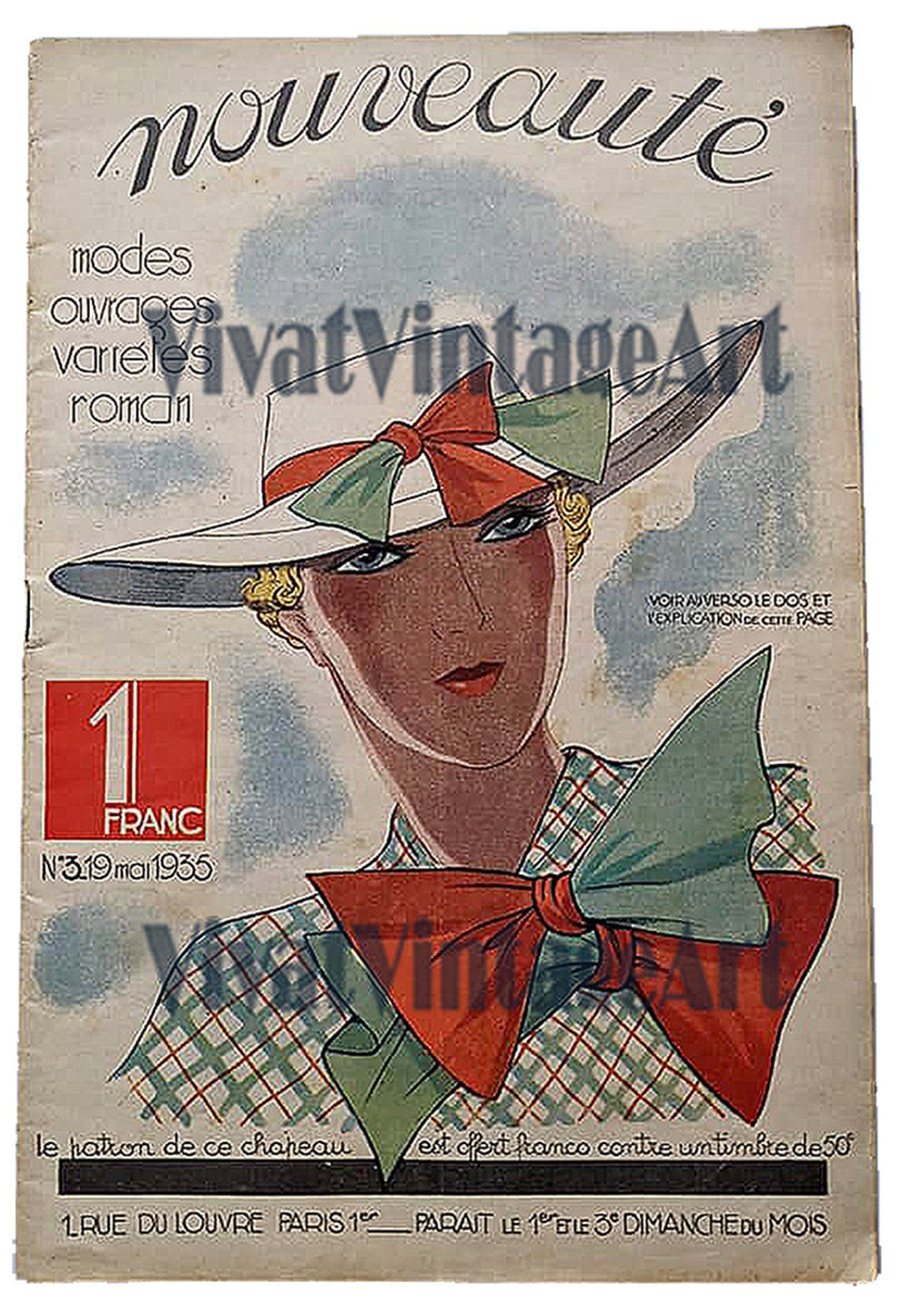 Original Vintage French Fashion Magazine Nouveaute. 39 Pages of ...