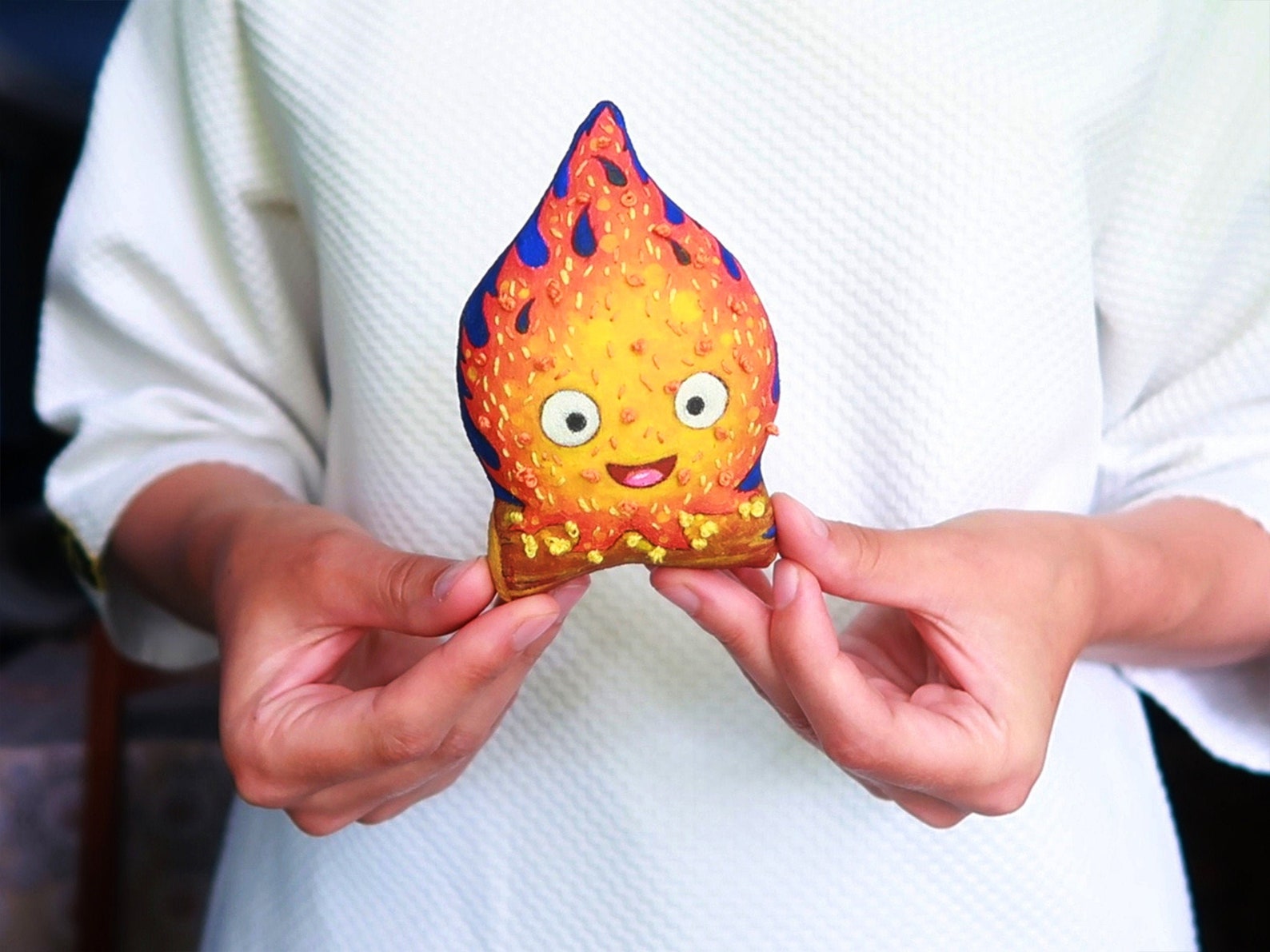 Handmade Calcifer figurine Artist cloth Calcifer. Cute | Etsy