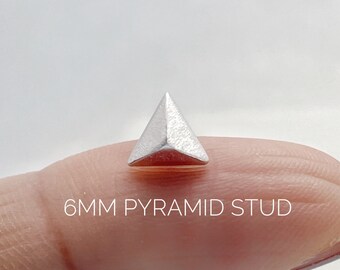 Silver Pyramid Studs - Etsy