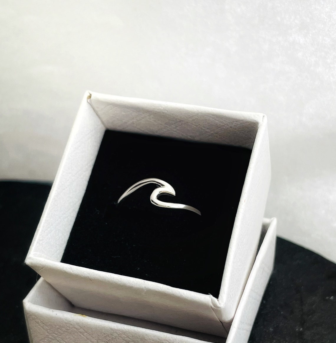 Sterling Silver Wave Ring Ocean Tide Ring Beach Fashion | Etsy