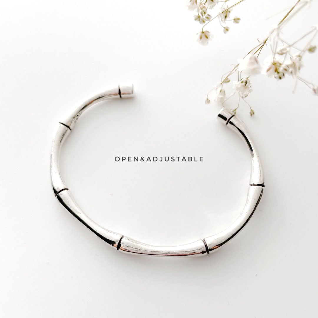 Bamboo Vintage Bangle Bracelet Sterling Silver With a Gift Package ...