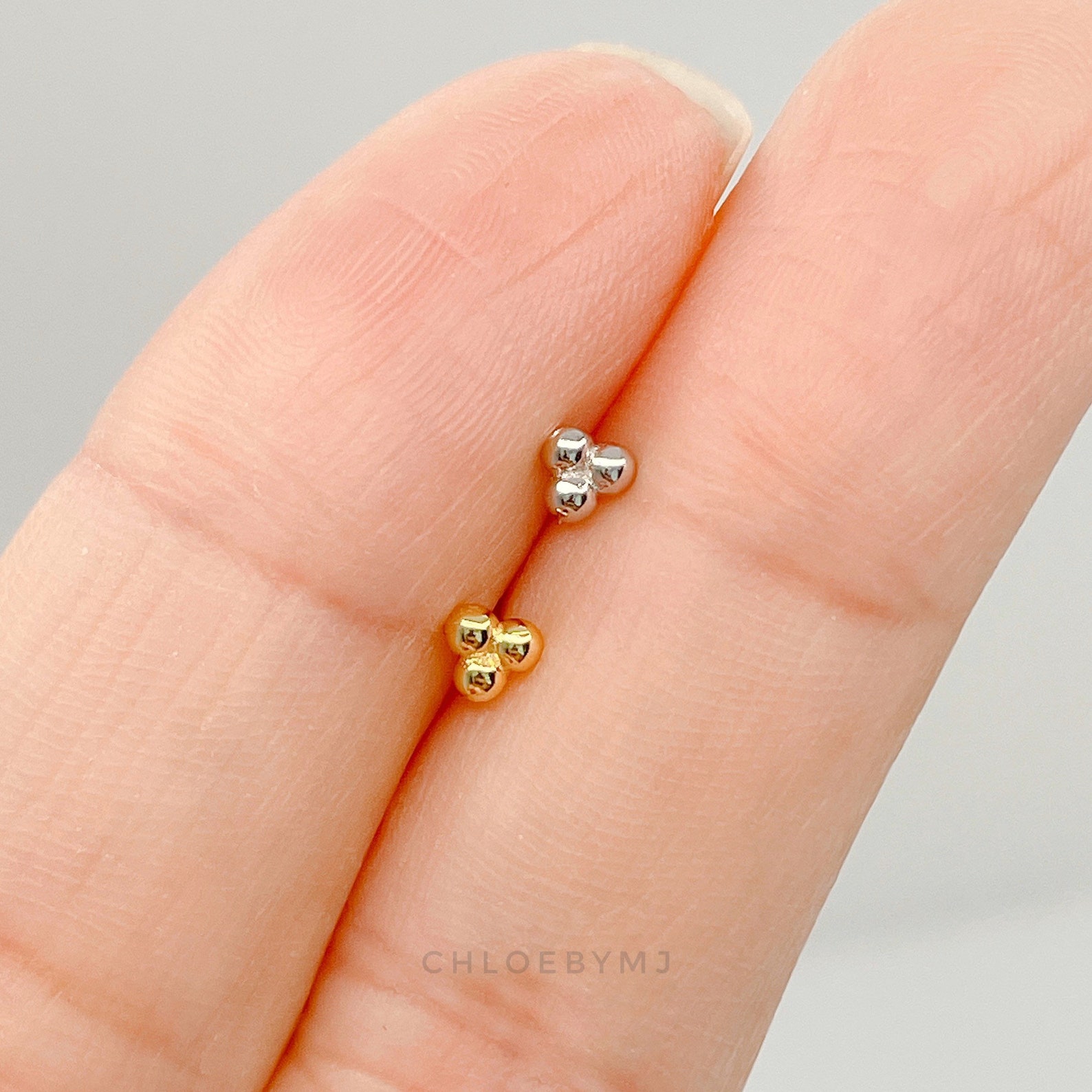 Dainty 3mm Triangle 20g Screw Back Sterling Silver Piercing - Etsy