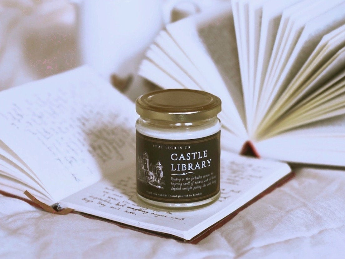 Castle Library Scented Soy Candle Dark Academia Bookish - Etsy UK