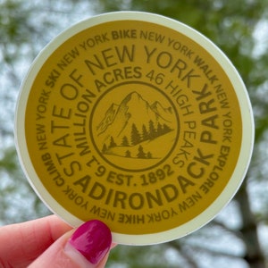 Adirondack Mountain Marker Sticker: ADK Hiker Gift - Etsy