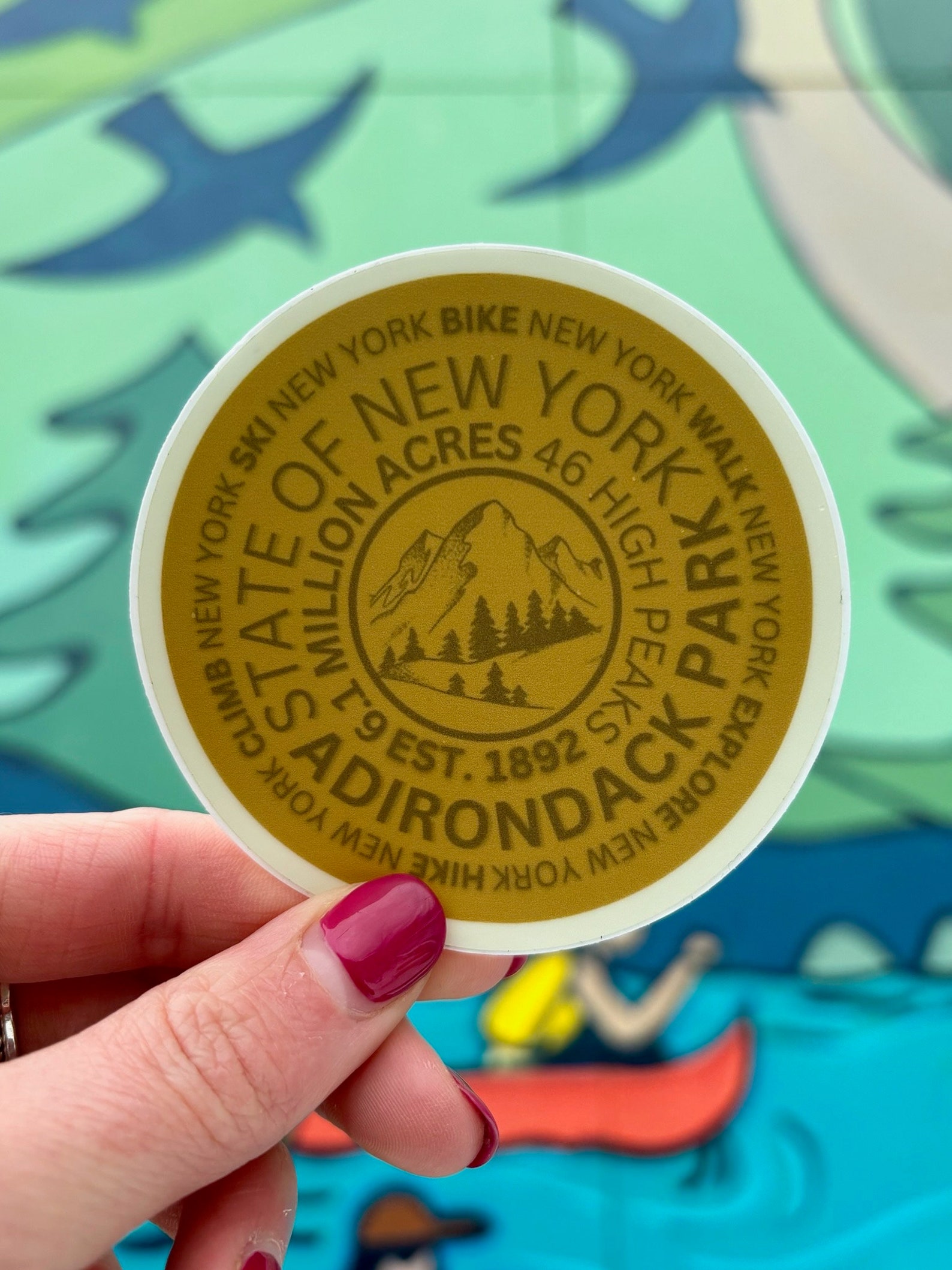 Adirondack Mountain Marker Sticker: ADK Hiker Gift - Etsy