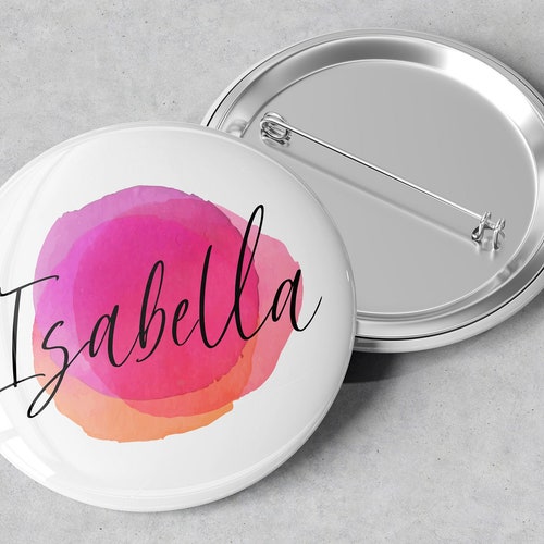 Personalized Name Button Badge Name Button Pin Name Badge | Etsy