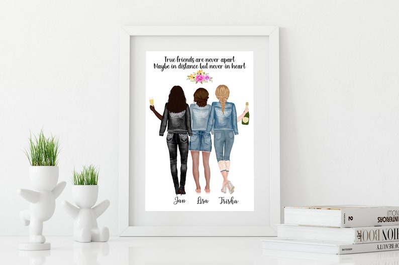 Five Best Friends Print Customized Best Friends Print - Etsy