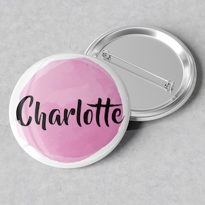 Personalized Name Button Badge - Name Button Pin - Name Badge - Name ...