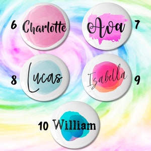Personalized Name Button Badge - Name Button Pin - Name Badge - Name ...