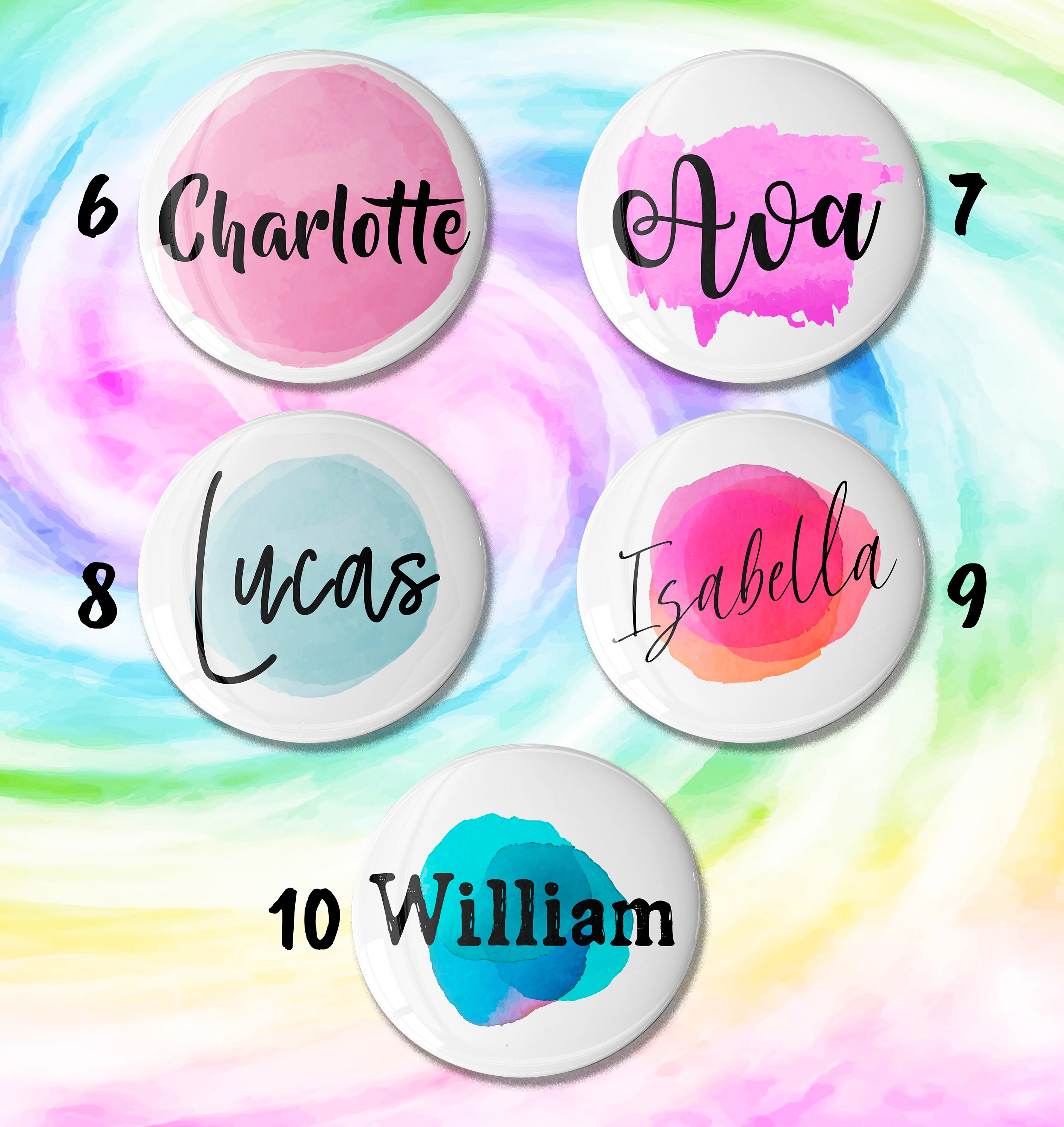 Insignia de botón de nombre personalizado Pin de botón de | Etsy