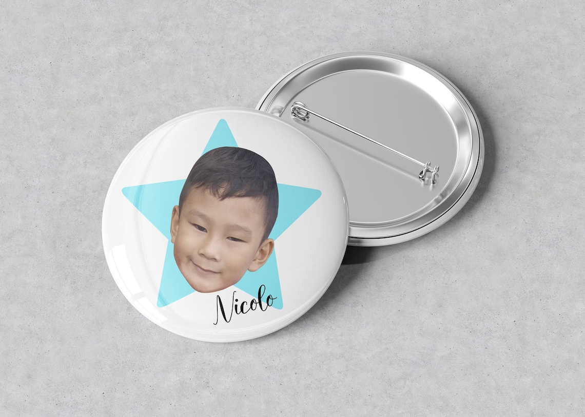 Personalized Photo Button Badge Photo Button Badge Photo - Etsy