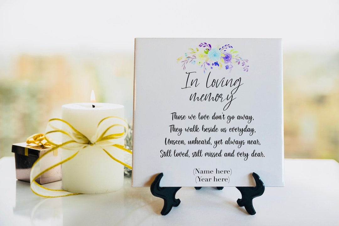 Personalized Memorial Tile - in Loving Memory - Remembrance Tile ...