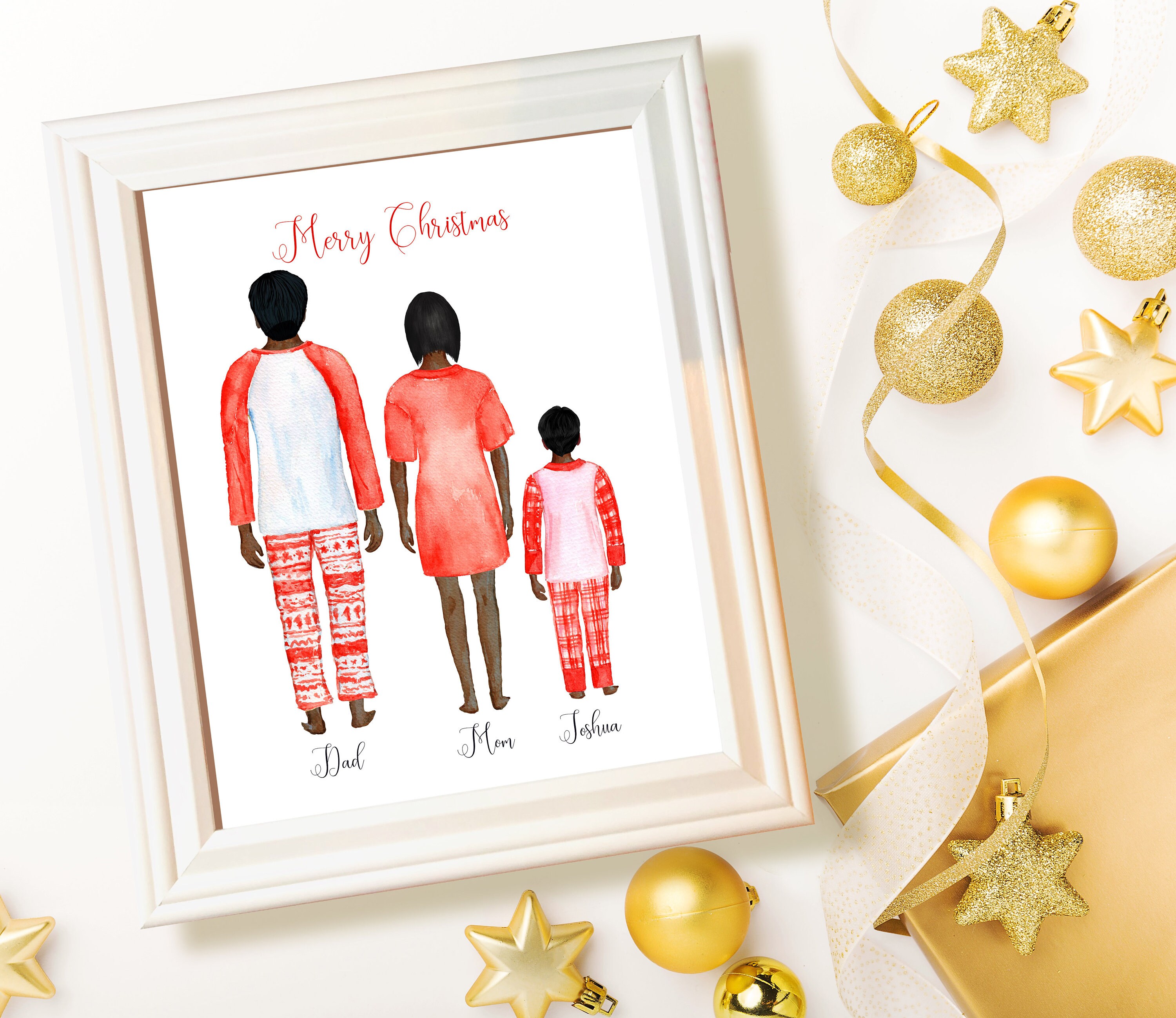 Custom Christmas Family Print Custom Family Print - Etsy