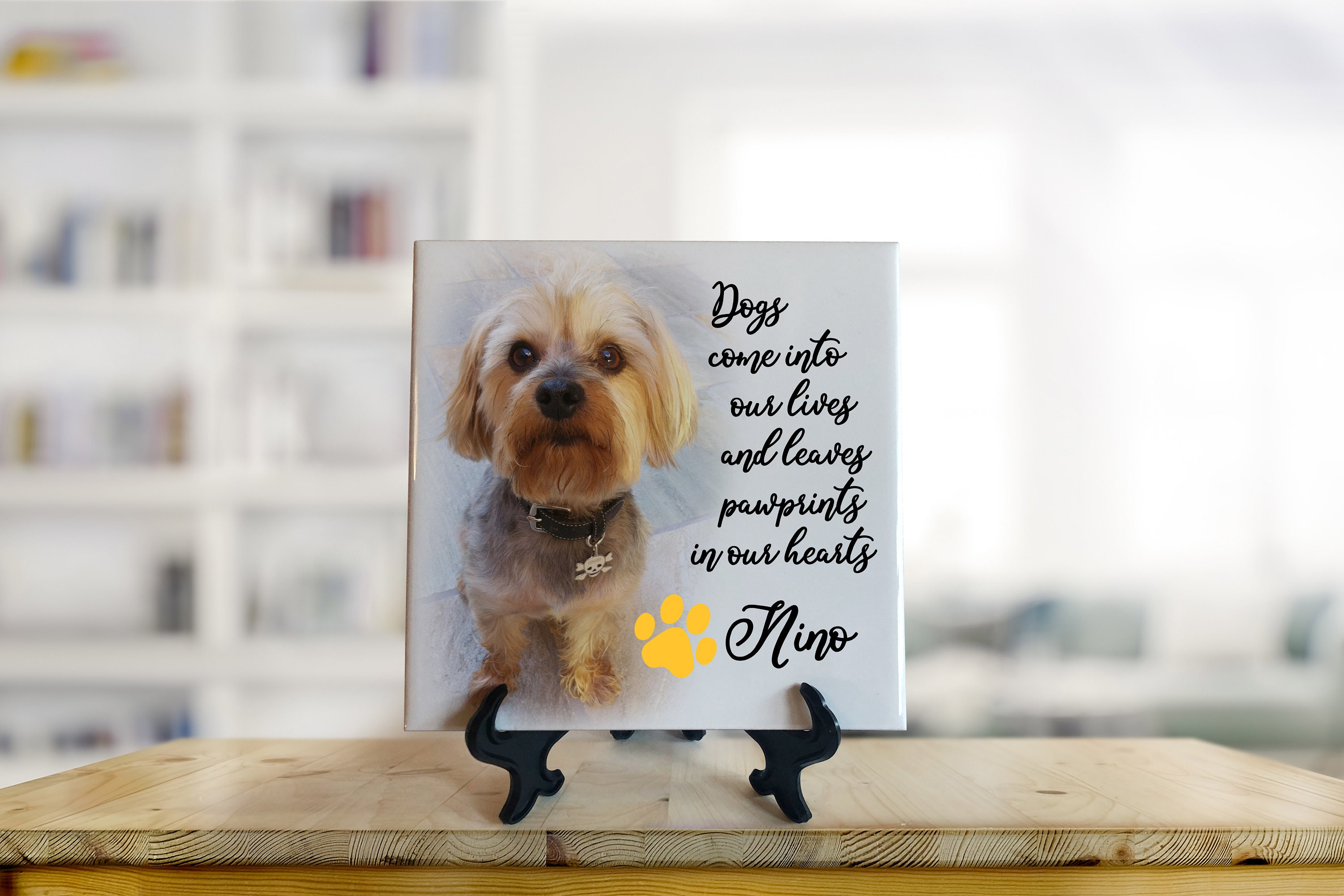 Pet Memorial Tile Remembrance Tile Pet Photo Memorial Tile - Etsy