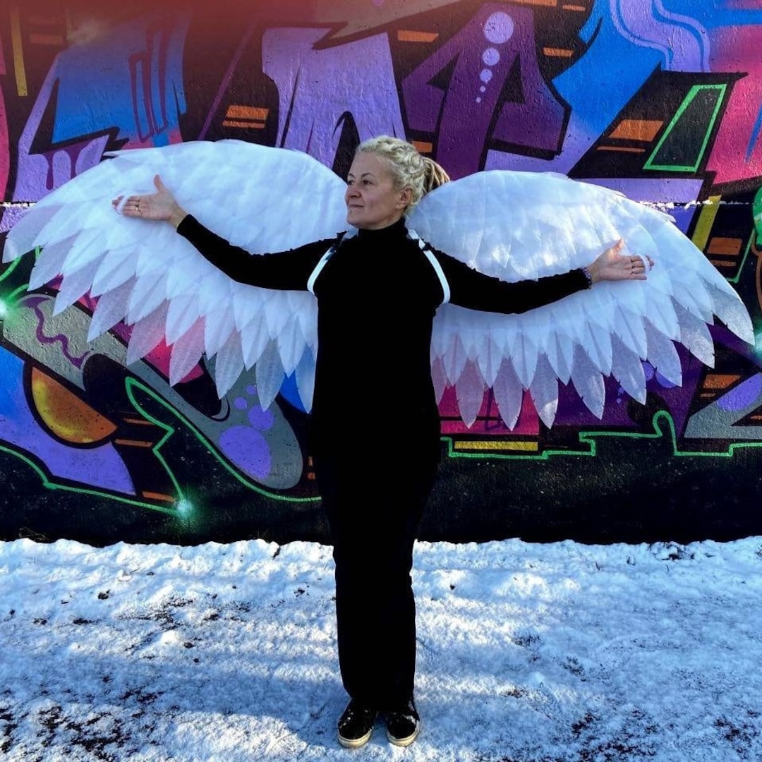 White Angel Wings Costume, White Angel Costume, Big Wings, Moving Wings ...