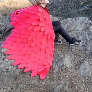 Red Angel Wings, Red Wings Costume, Angel Wings, Cosplay, Halloween ...