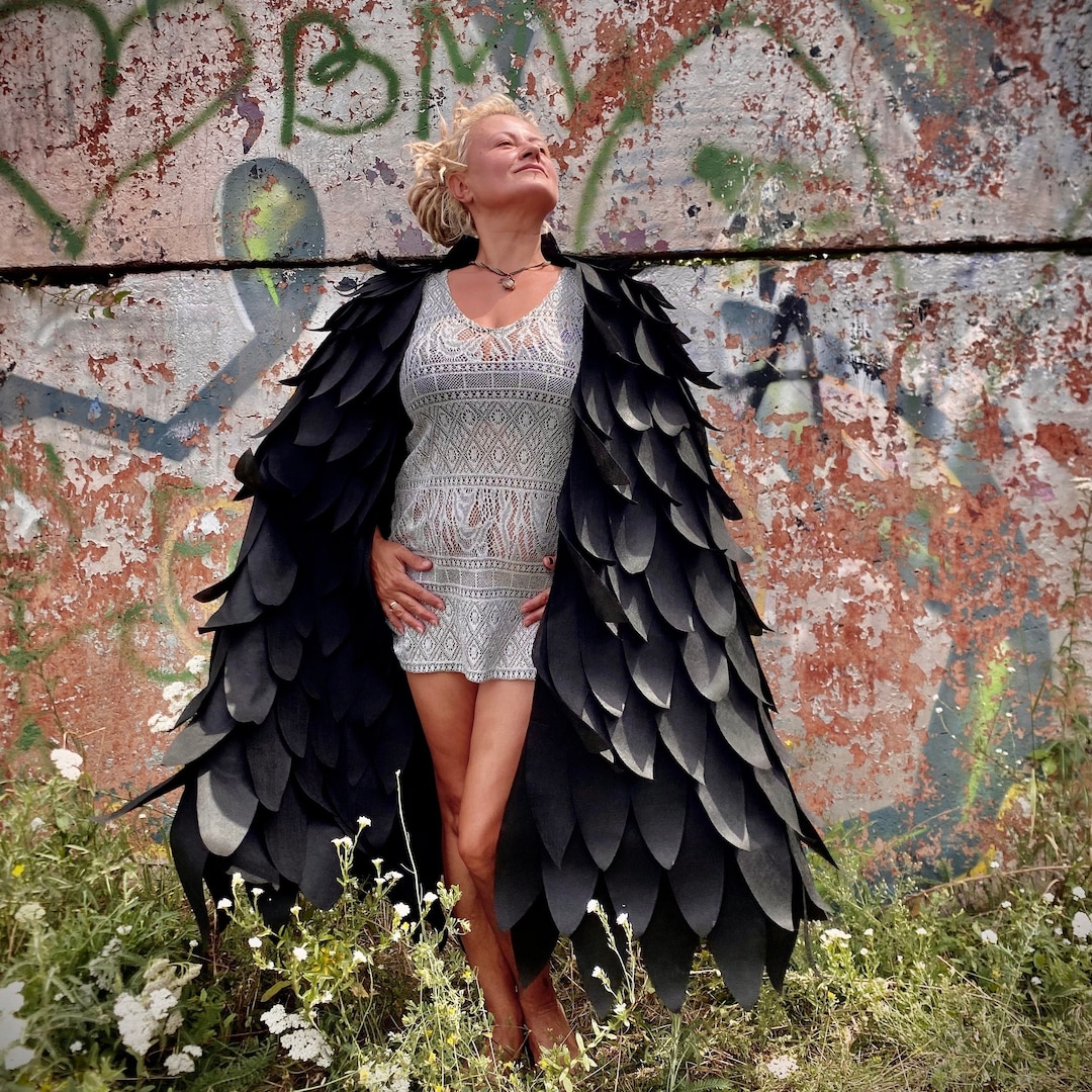 Raven Cloak Raven Cosplay - Etsy