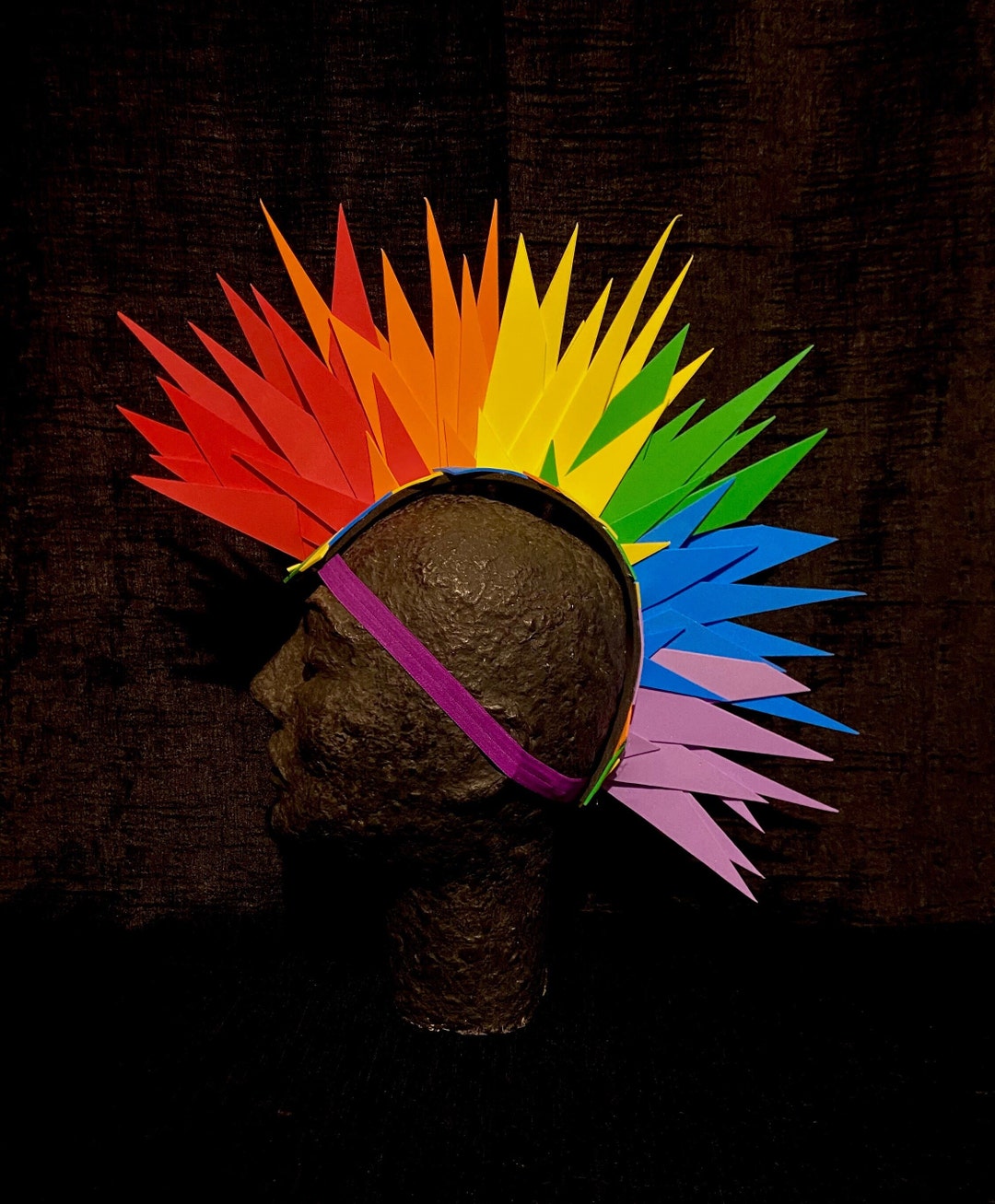 Rainbow Mohawk Rainbow Headpiece Rave Wear Burning Man Pride Parad LGBT ...