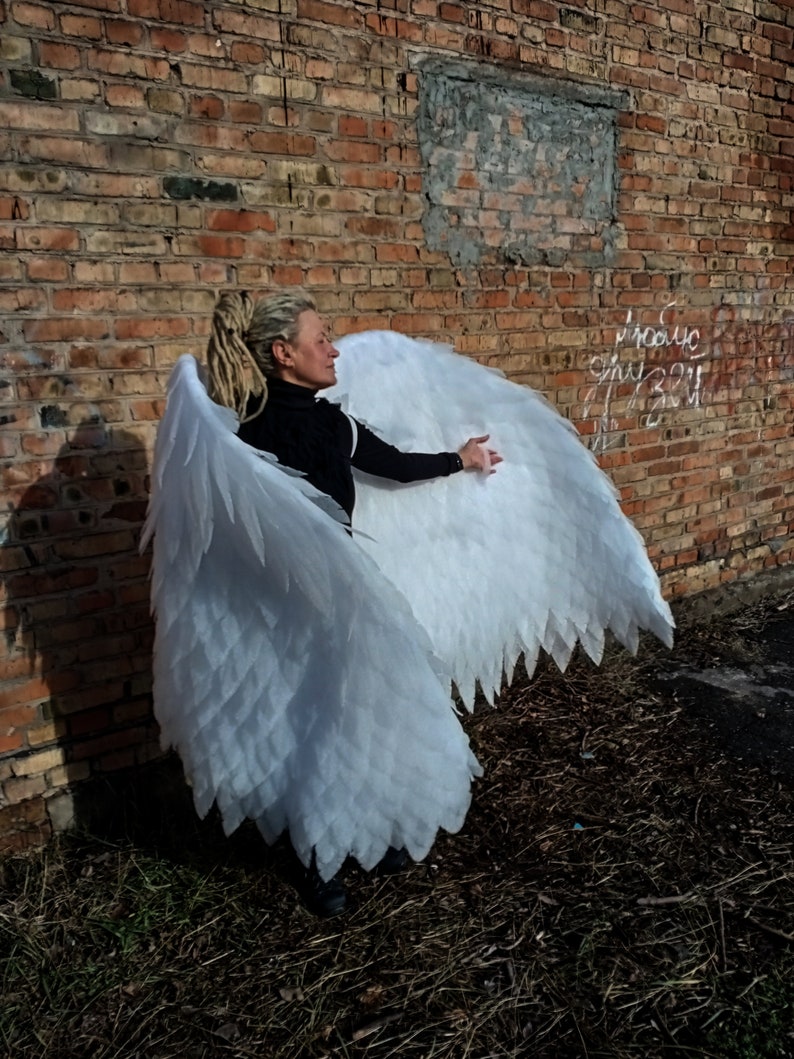 White Angel Wings Costume White Angel Cosplay Large Wings Etsy