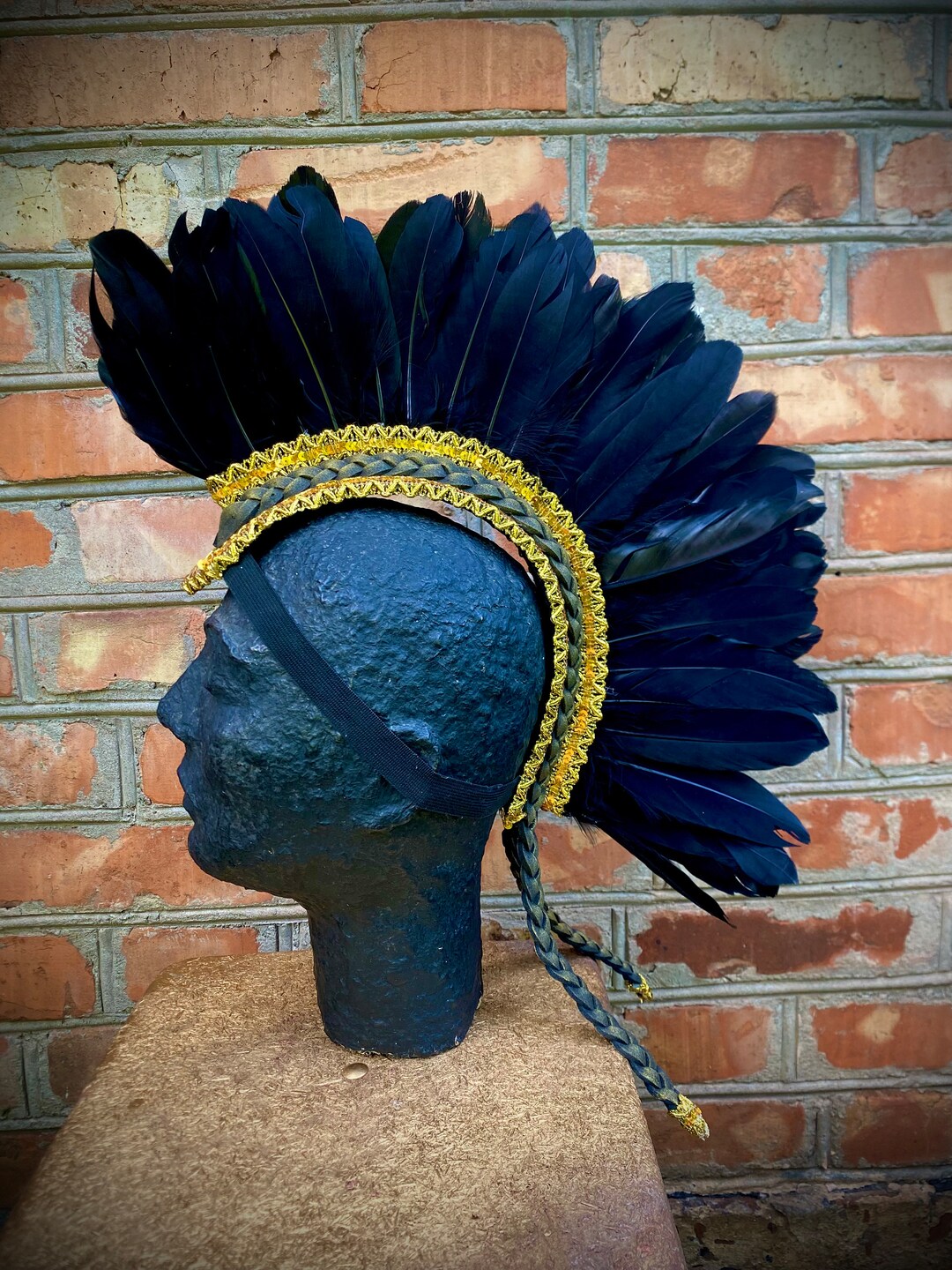 Feather Mohawk Headpiece Black Mohawk Feathers Performance - Etsy