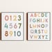 Alphabet and Numbers Set of 2 Rainbow Baby Poster ABC Poster Prints ABC ...
