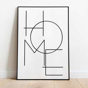 HOME Print, Home Decor Wall Art, Home Printable, Home Sign, Home Poster ...