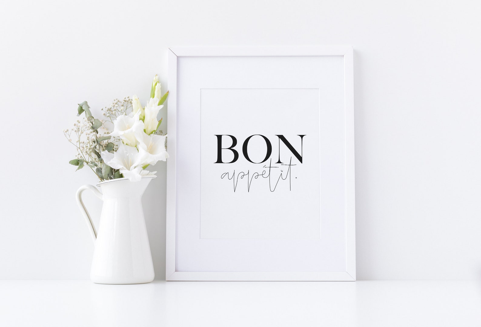 Bon Appetit Print, Bon Appetit Sign, Kitchen Sign, Kitchen Wall Decor ...