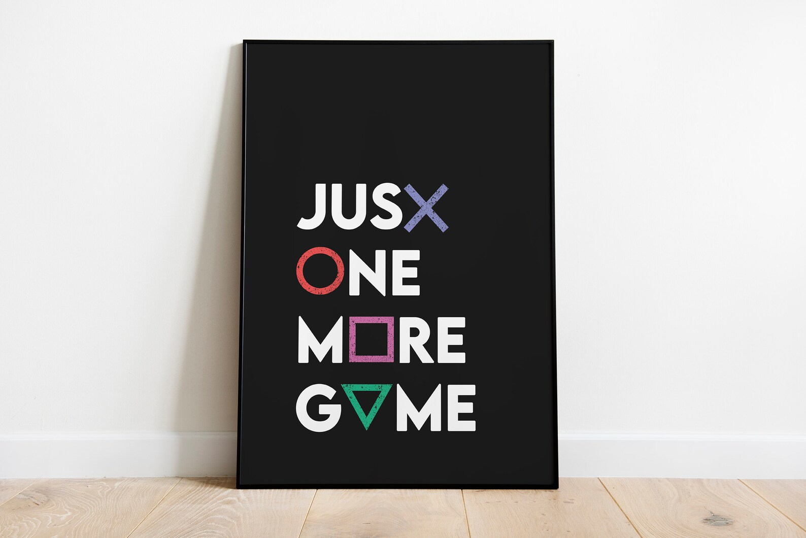 Playstation Poster Print, GAME PRINT, Set of 2 Print, Just One More ...